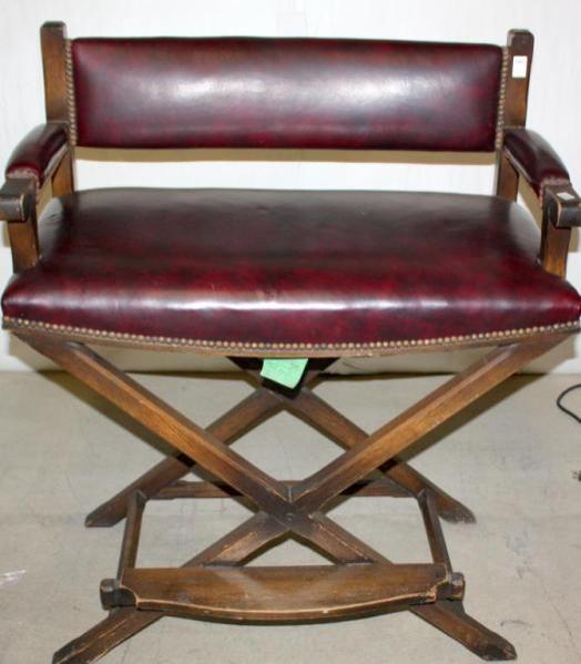 1 Wide Leather Stool