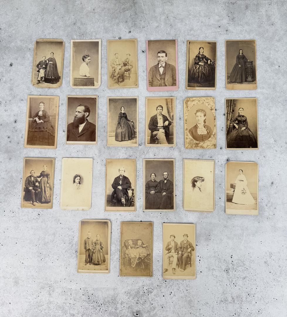 Collection Of Antique CDV Photo Portraits