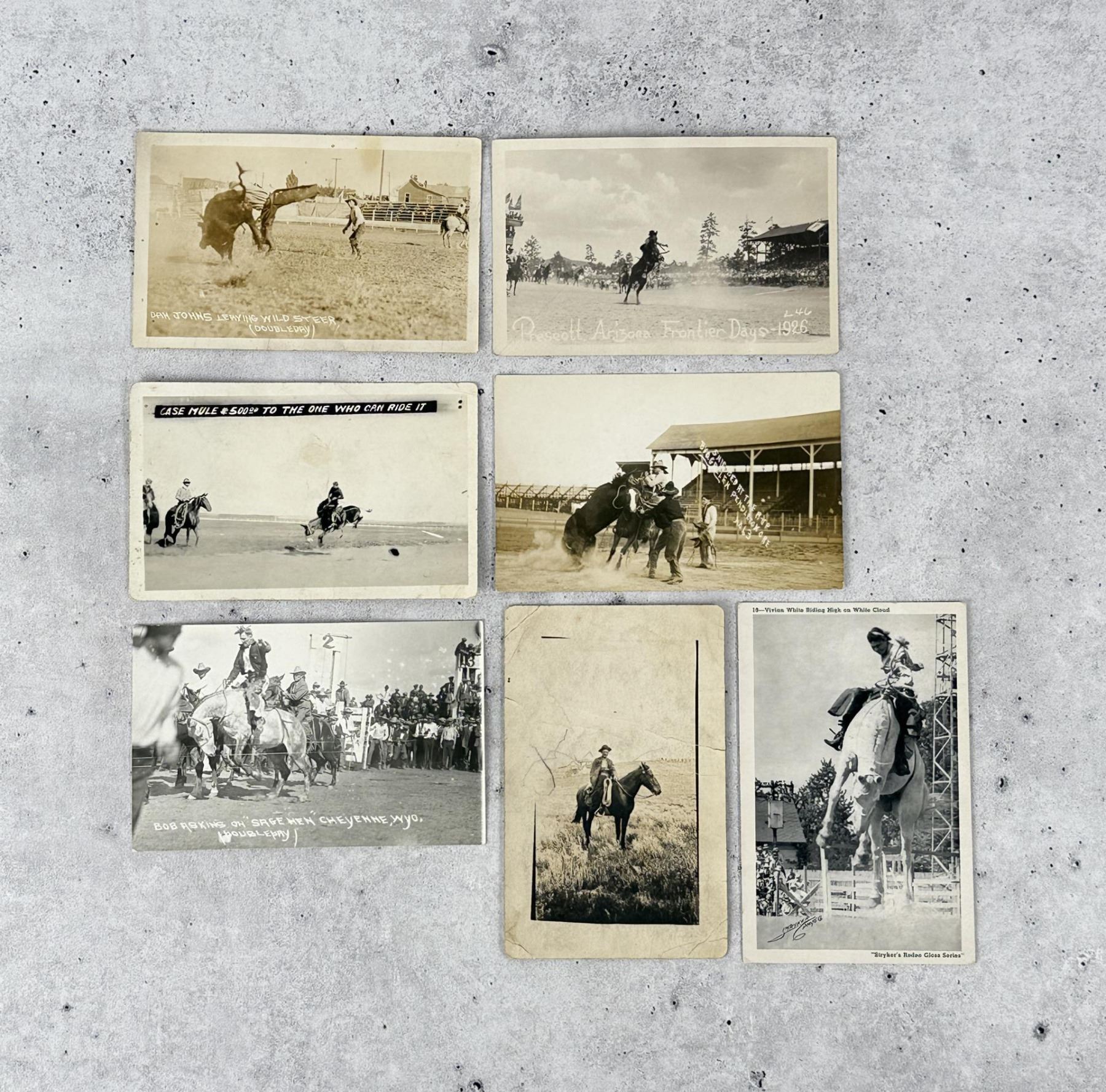 Collection of Cowboy RPPC Photo Postcards