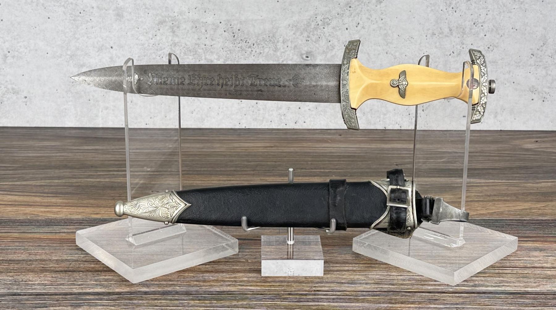 WW2 German Damascus SS Panzer Honor Dagger