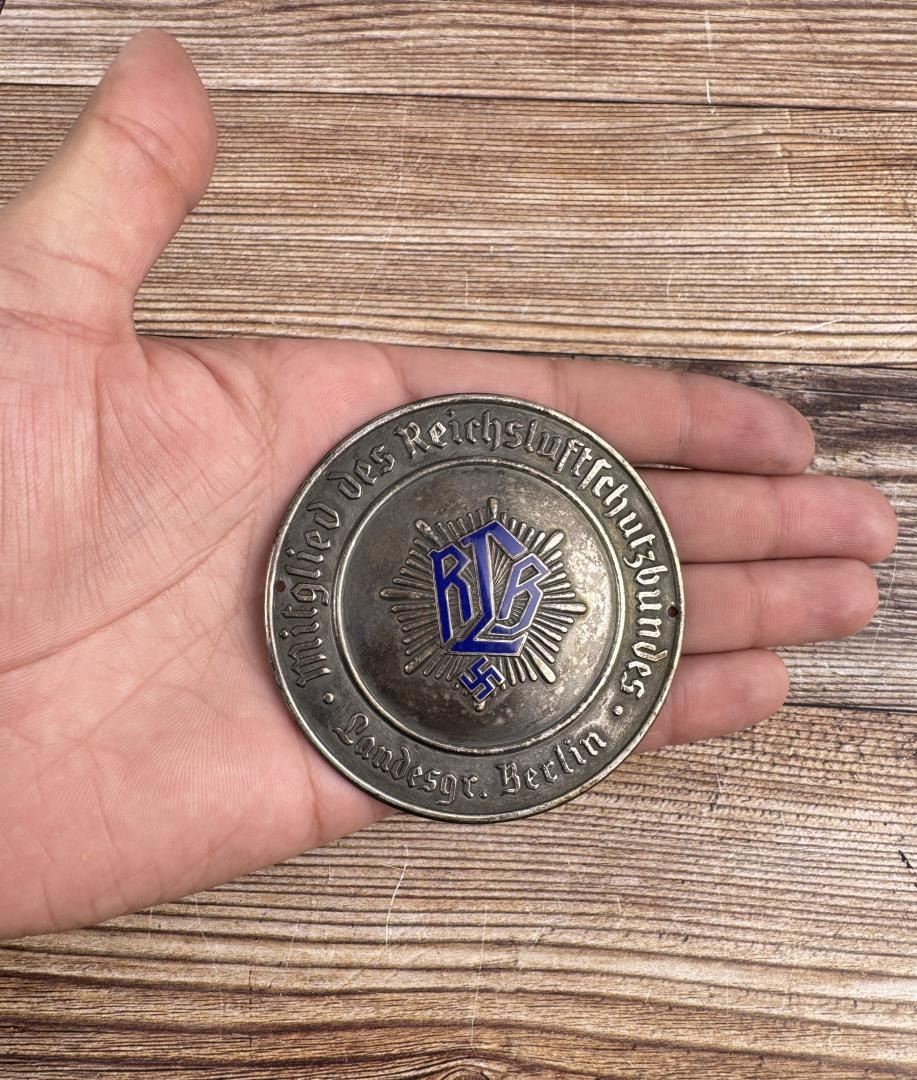 WW2 Garman Reichsluftschutzbund RLB Door Plaque