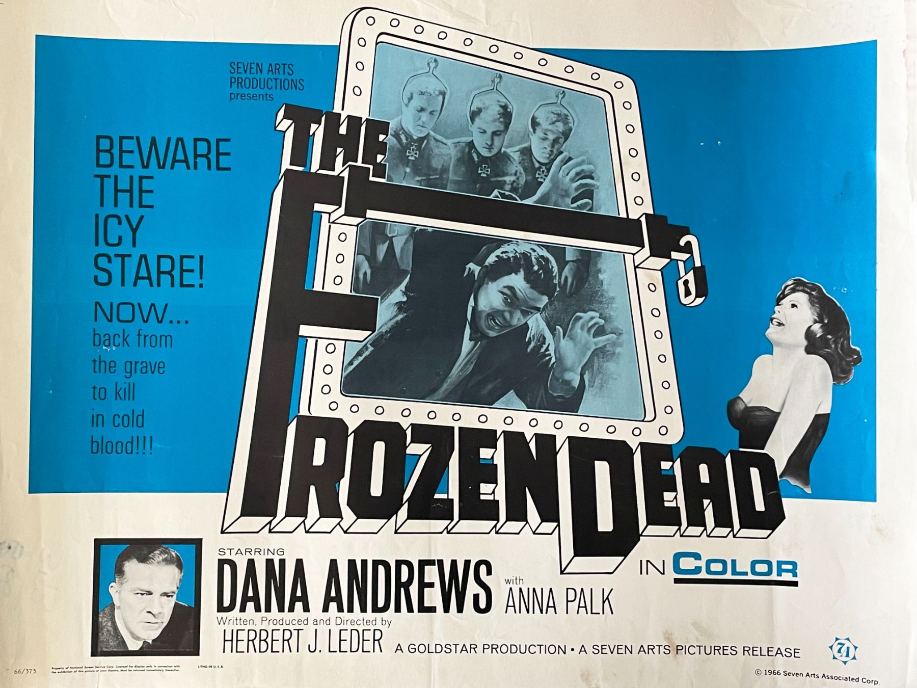 The Frozen Dead 1967 vintage movie poster
