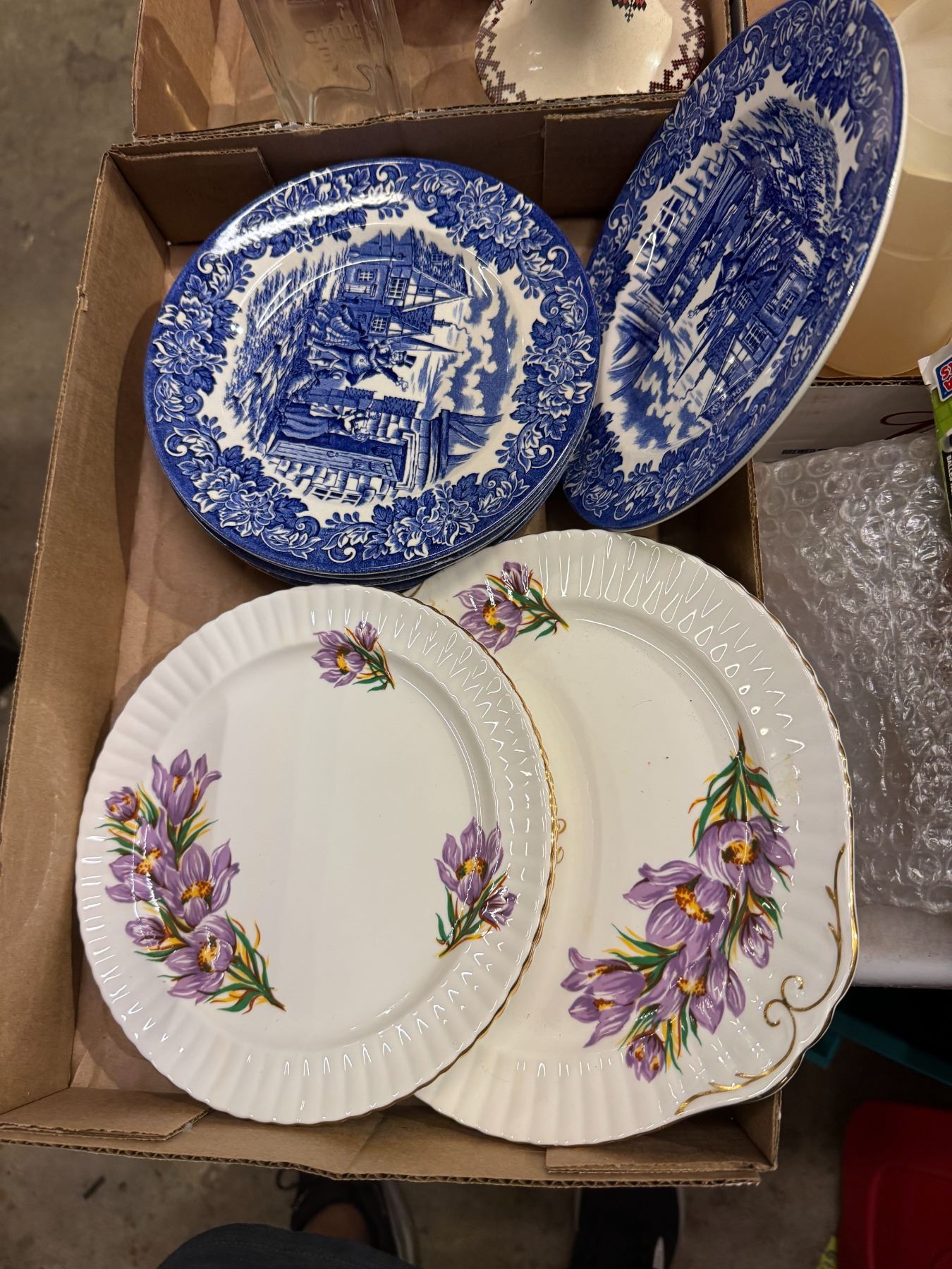 Danish series plates, and made in England plates