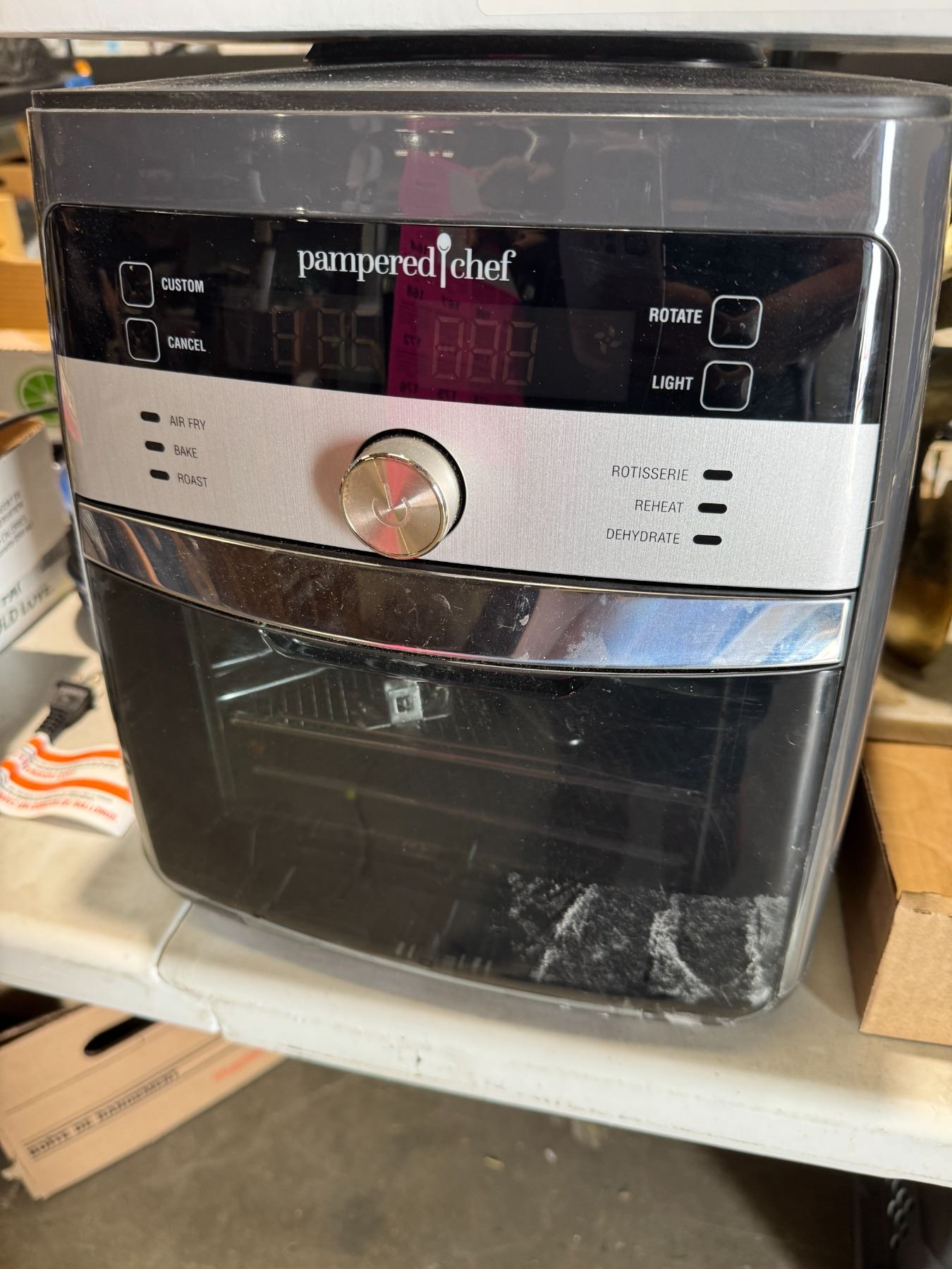 Pampered Chef air fryer, bake roaster, rotisserie dehydrator