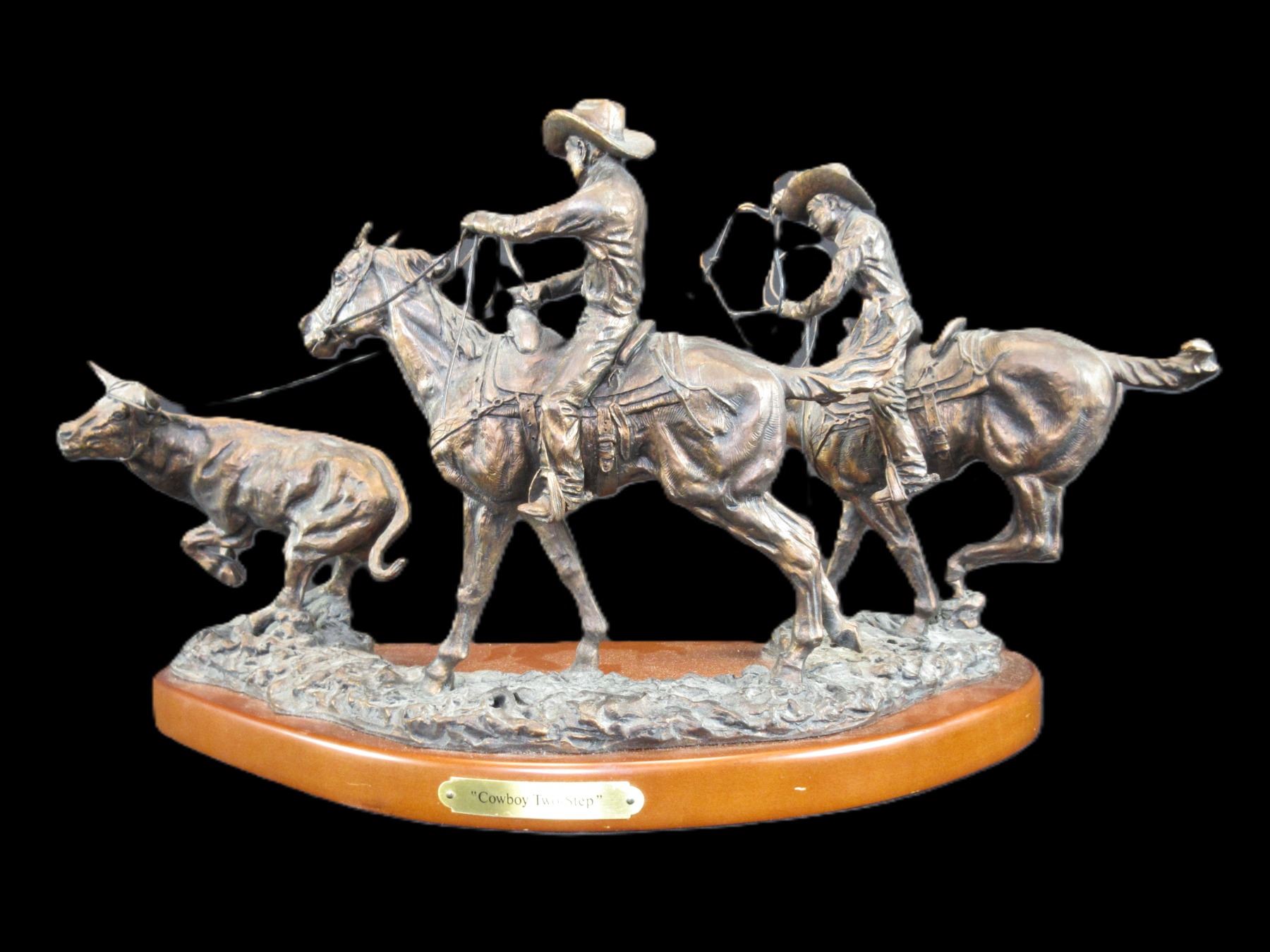 "Cowboy Two Step"- Resin Statue- Montana Silversmiths- #A 3226- 10" X ...