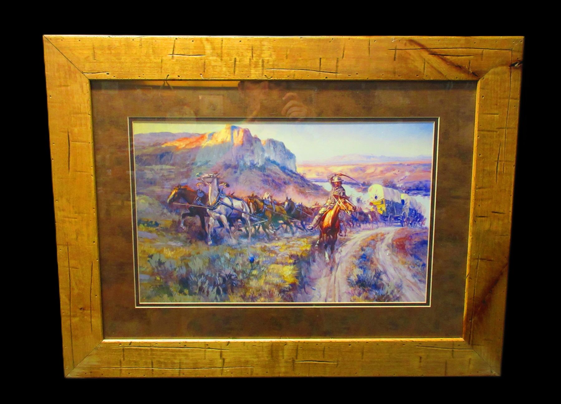 Marked CM Russell 1912 Print- 27" X 20.5"