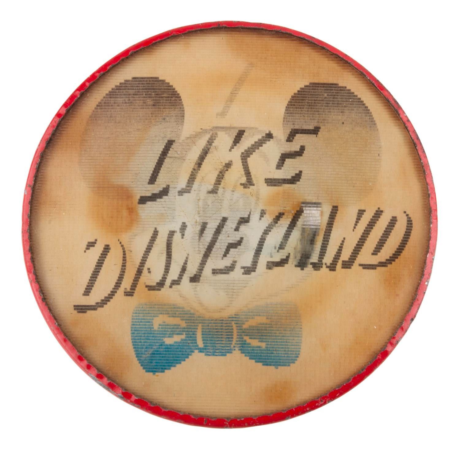 A Disneyland Art Corner Mickey Lenticular Button. - Van Eaton Galleries