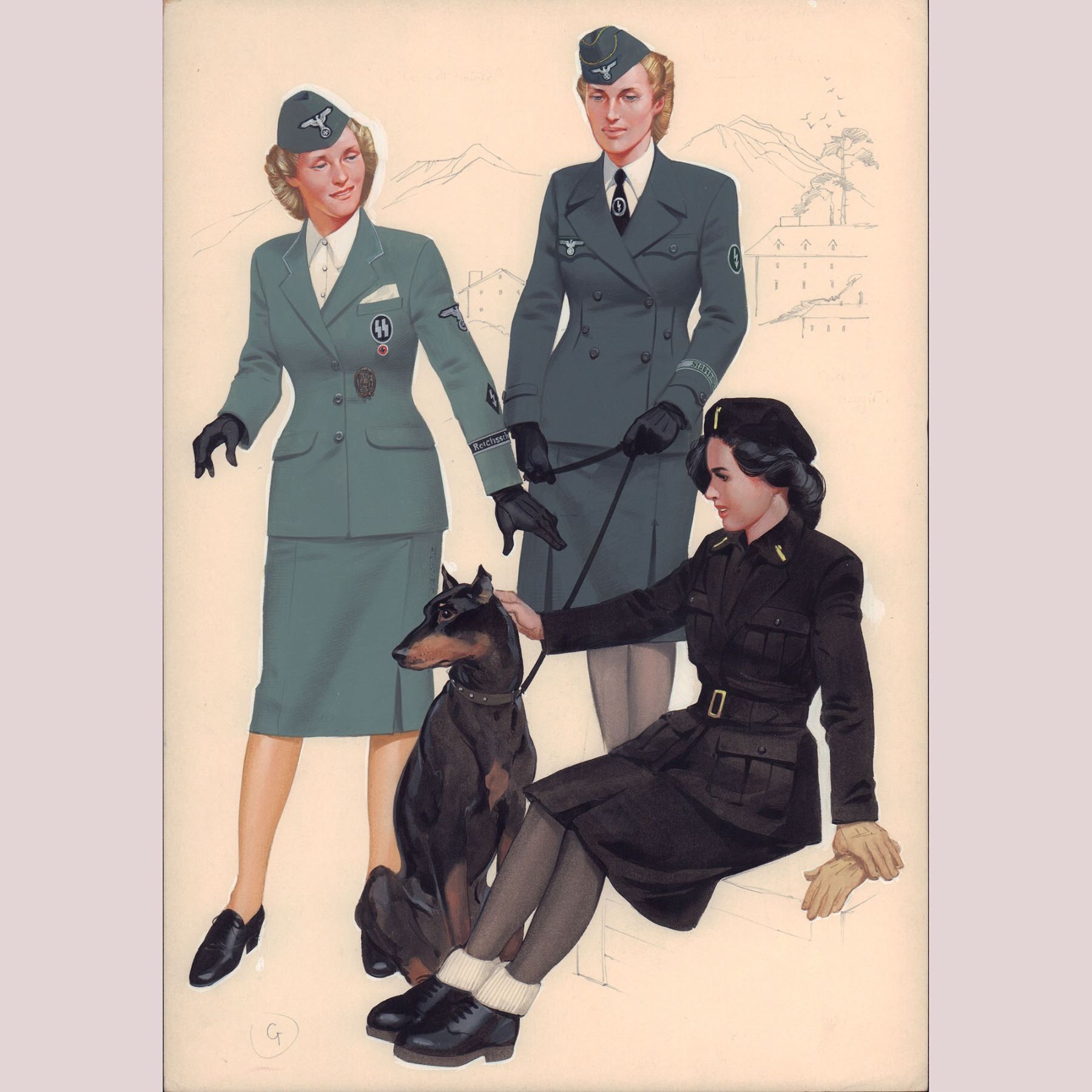 Angus McBride Original Gouache on Board, Women at War