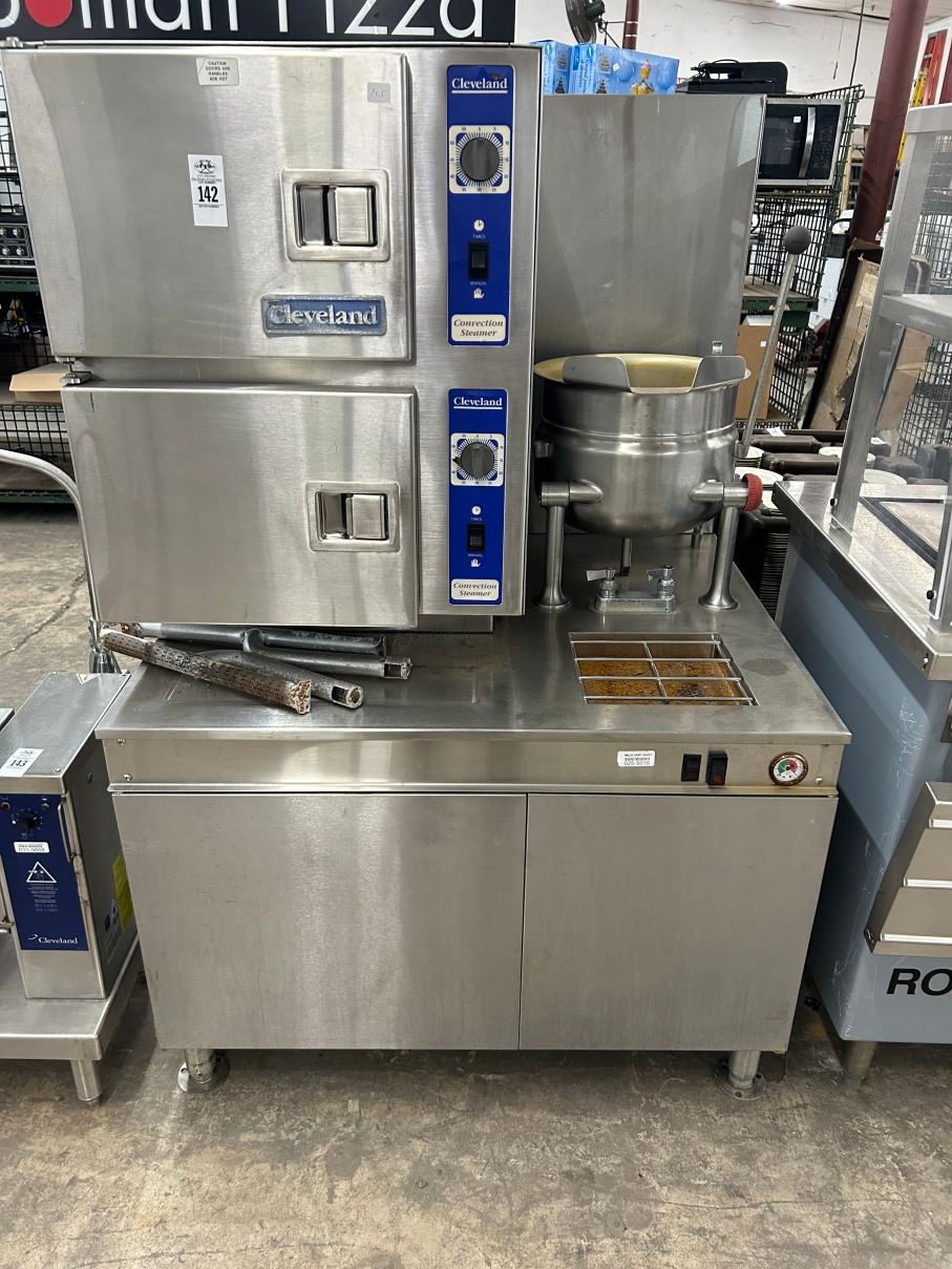 Cleveland Double Convection Steamer w/Tilt Kettle Workstation - Bay ...