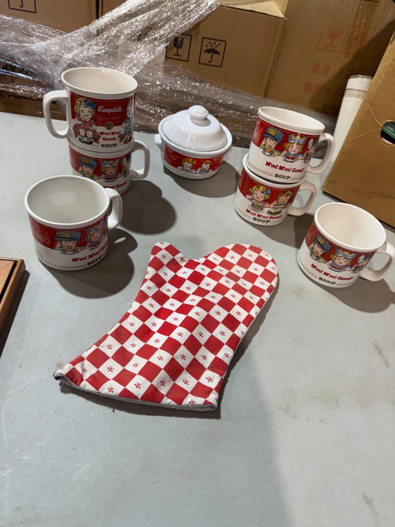 Campbell's soup, collectible, mugs, etc.