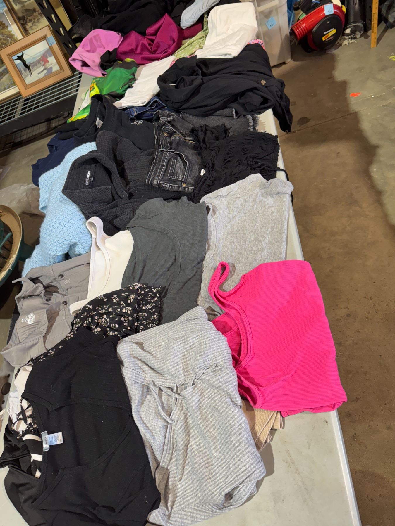 Clothing lot, small, medium, and large
