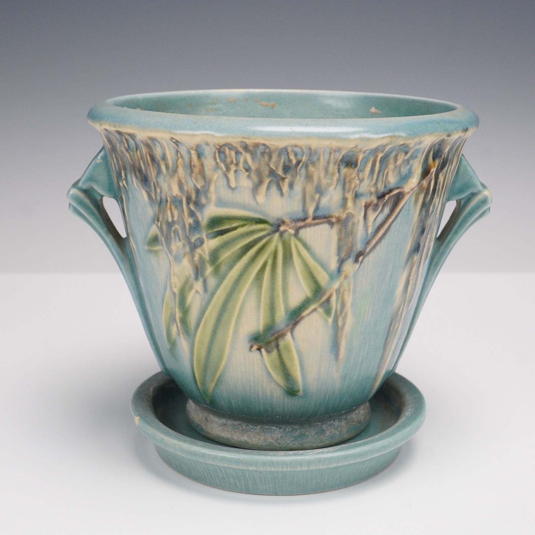 Roseville Pottery, Moss Jardiniere with Undertray