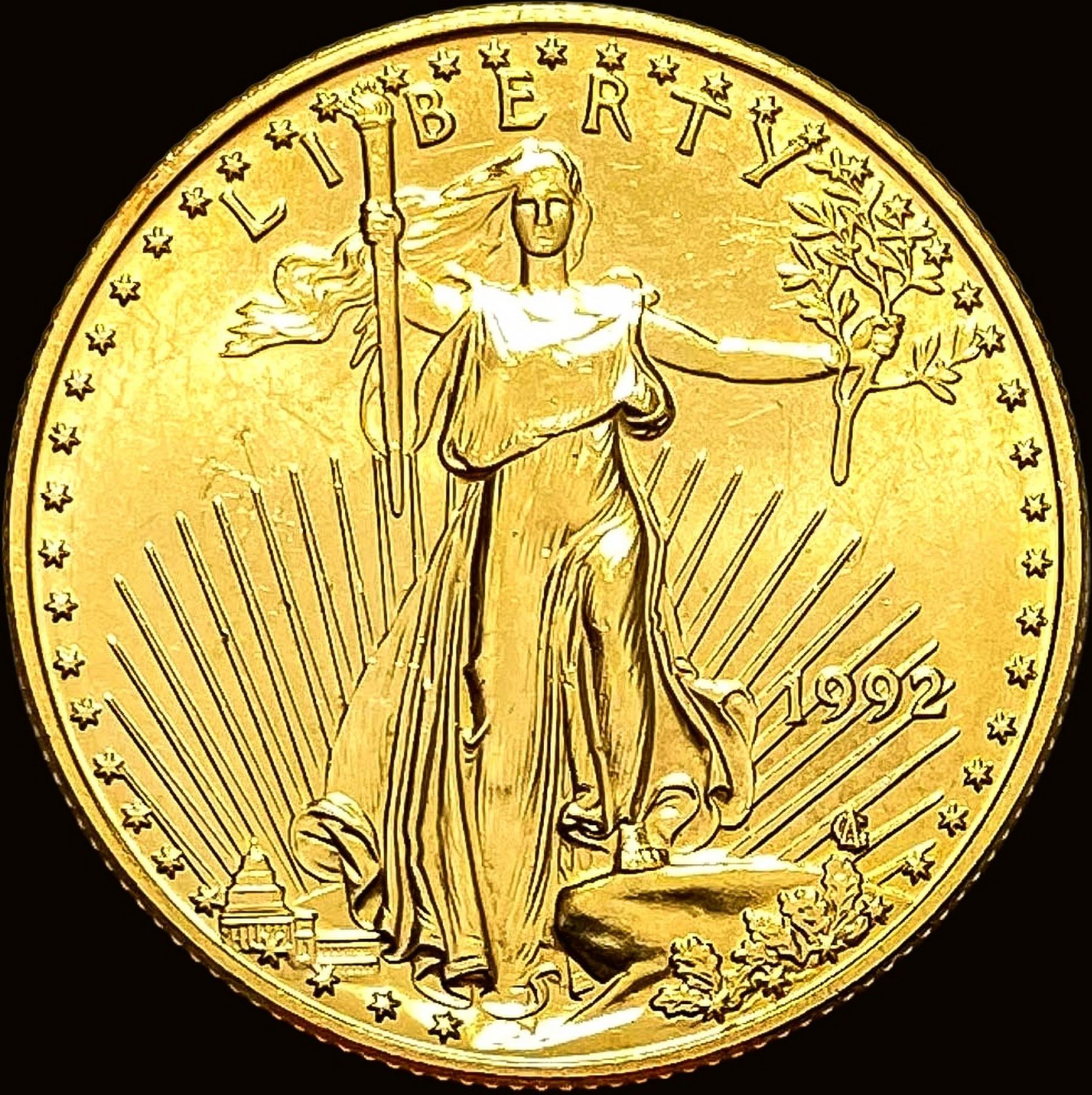 1992 1/2oz Gold American Eagle $25 SUPERB GEM BU