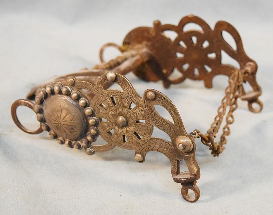 Ornate Cailfornia style silver mounted bit, fancy port