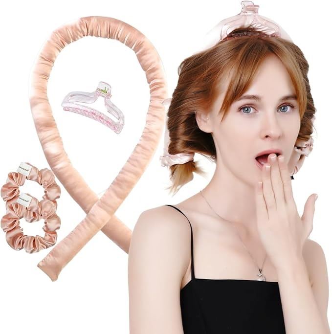 Heatless Hair Curler Heatless Curls Overnight Curling Set Satin Hair ...