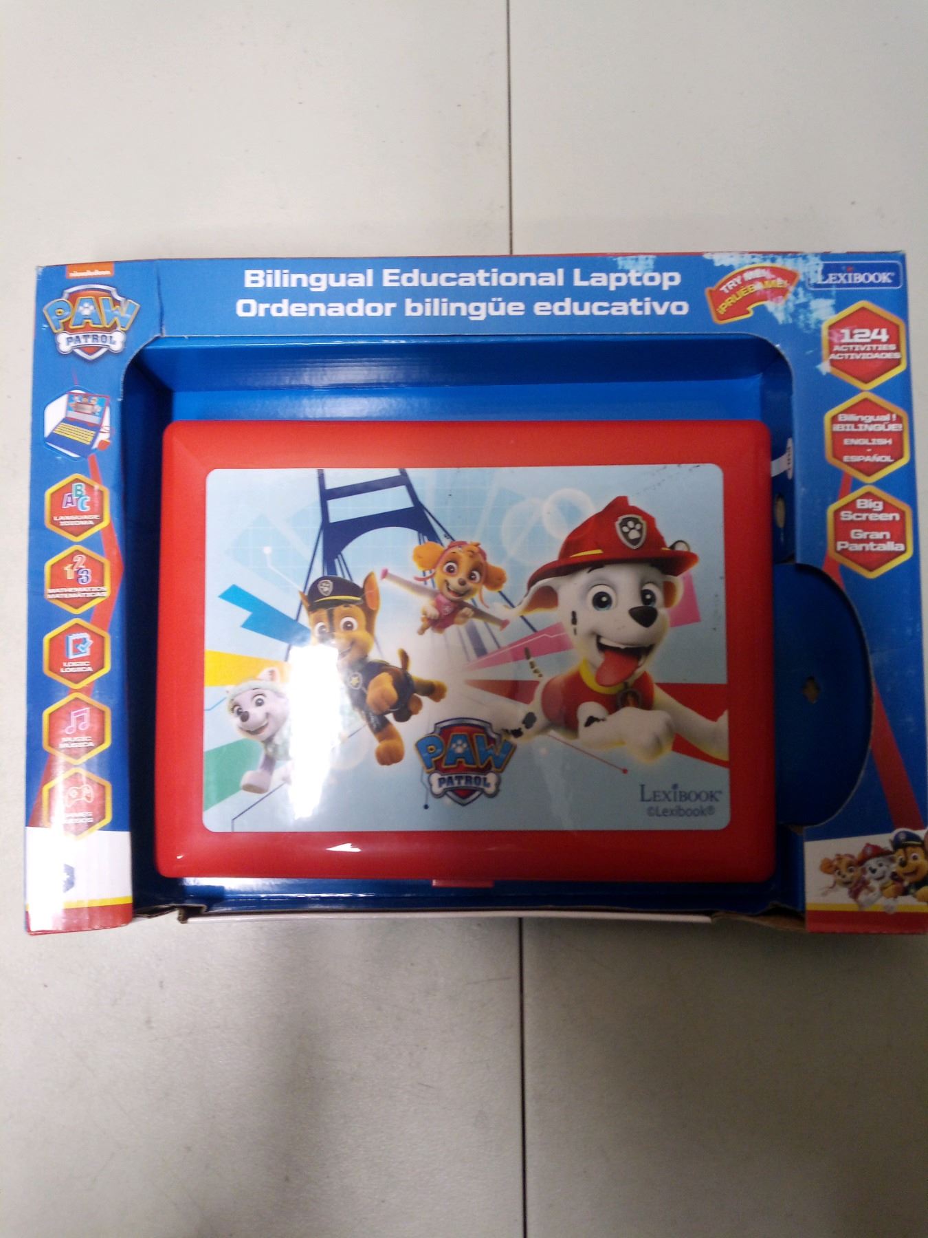 Paw Patrol Bilingual Talking Educational Laptop 124 Activities In ...