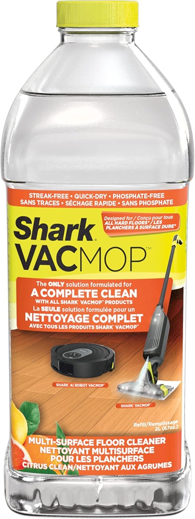 Shark Vcw60C Vacmop Hardwood Cleaner Refill 2L Bottle Citrus Clean ...