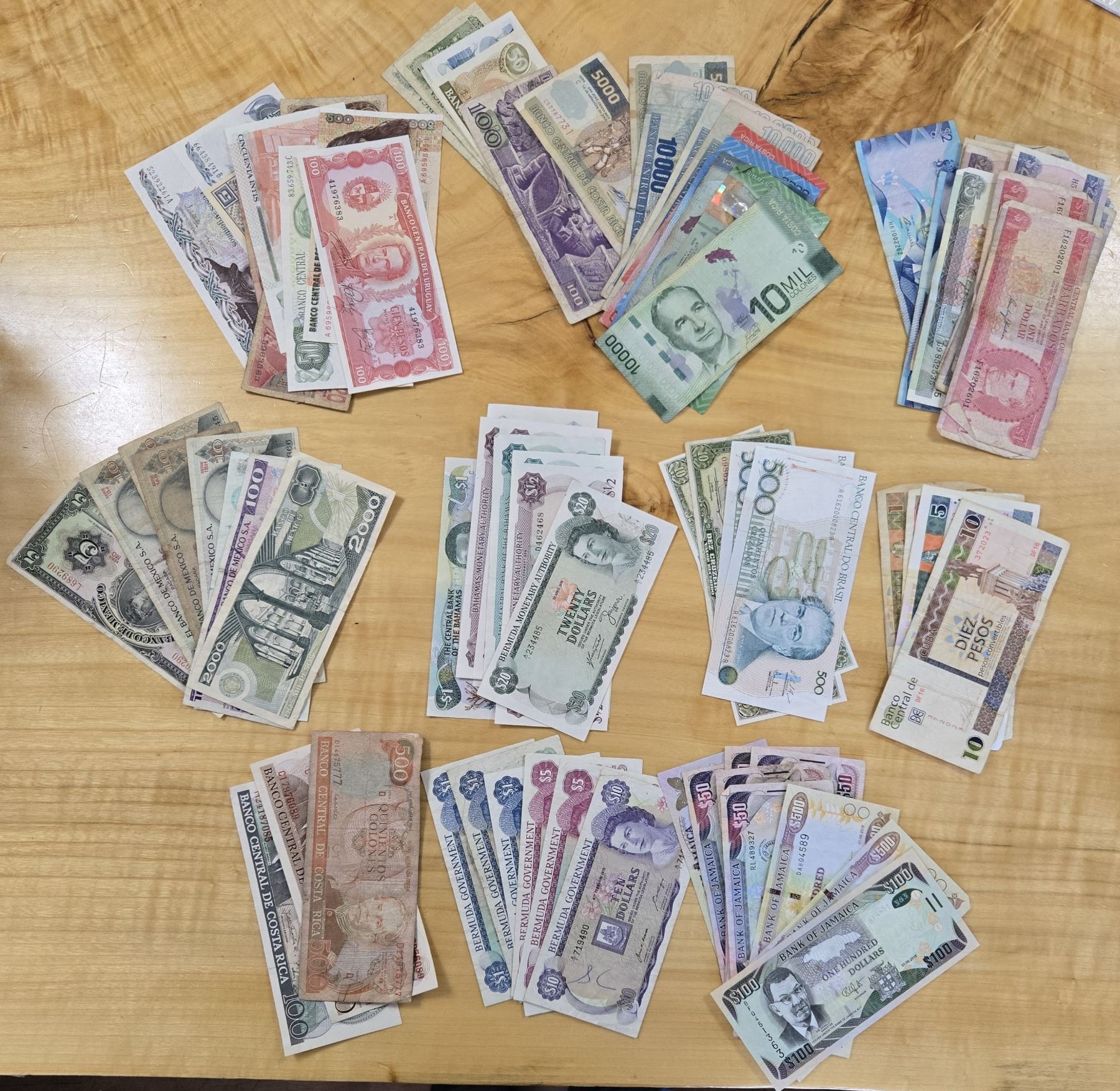 One Mixed Lot of Vintage Foreign Banknotes