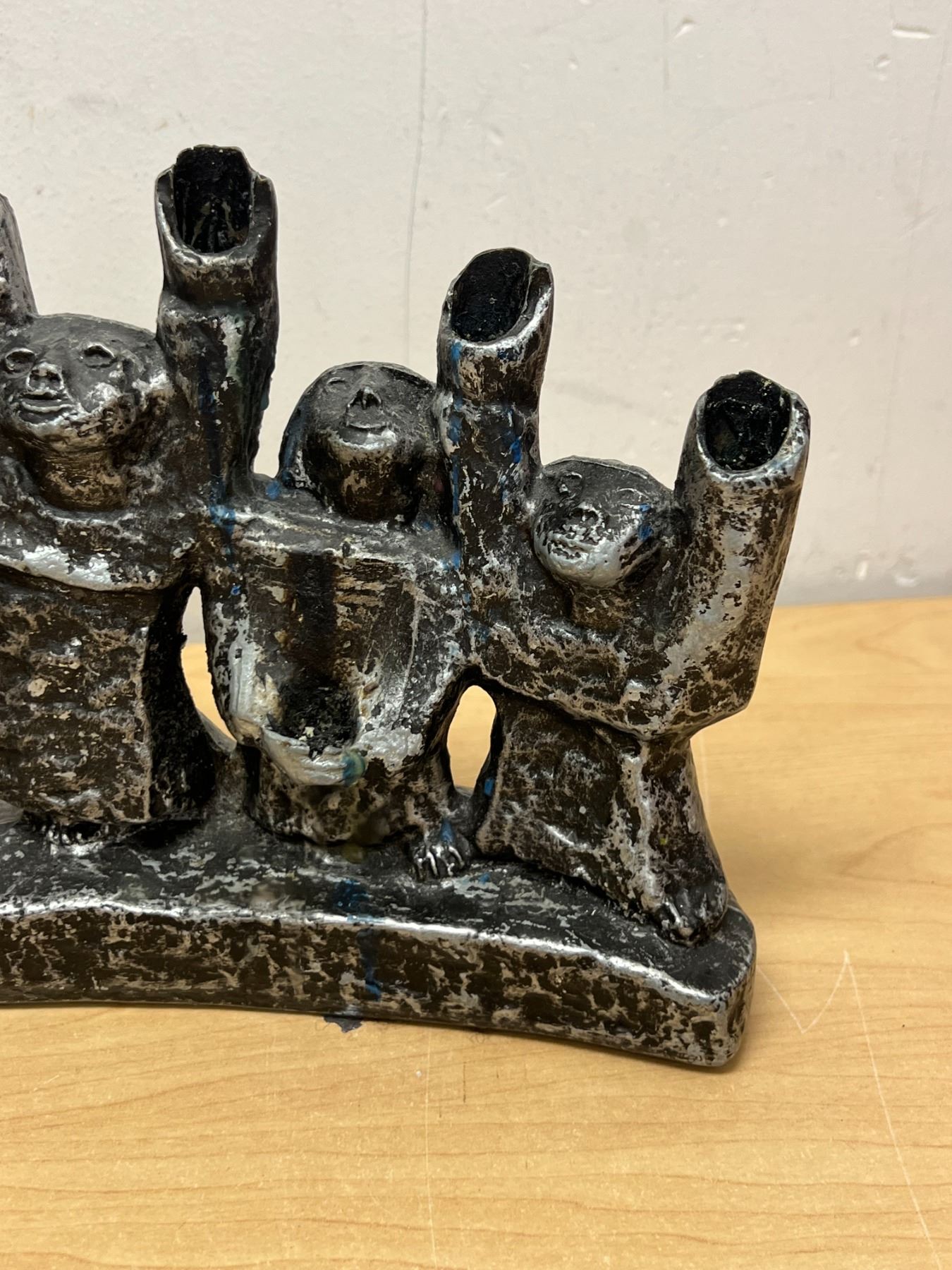 Mid Century Ellen Lord Brutalist Candelabra Candle Holder Hanukkah 11.5 ...
