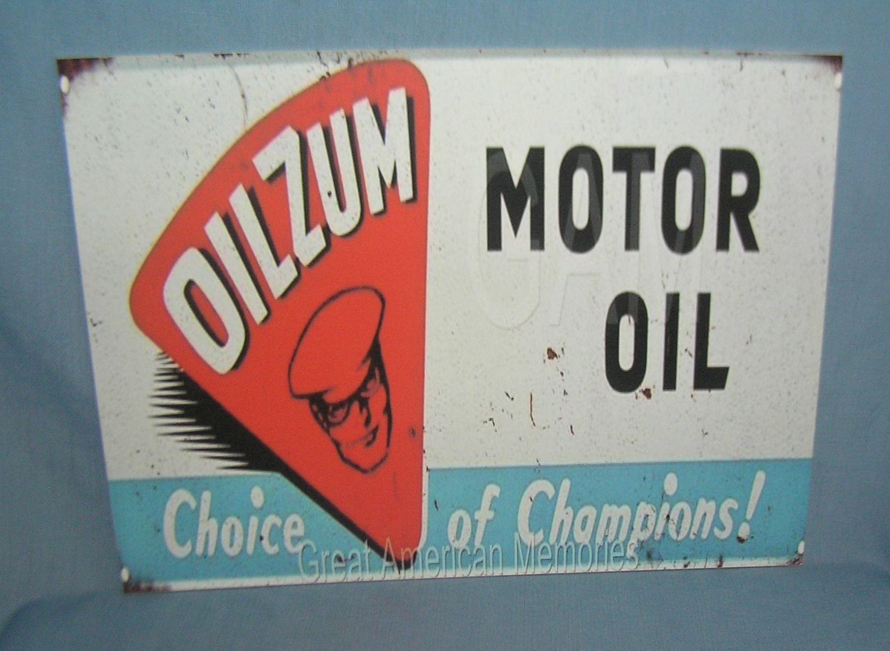 OILZUM Motor oil retro style advertising sign printed on PVC hard ...
