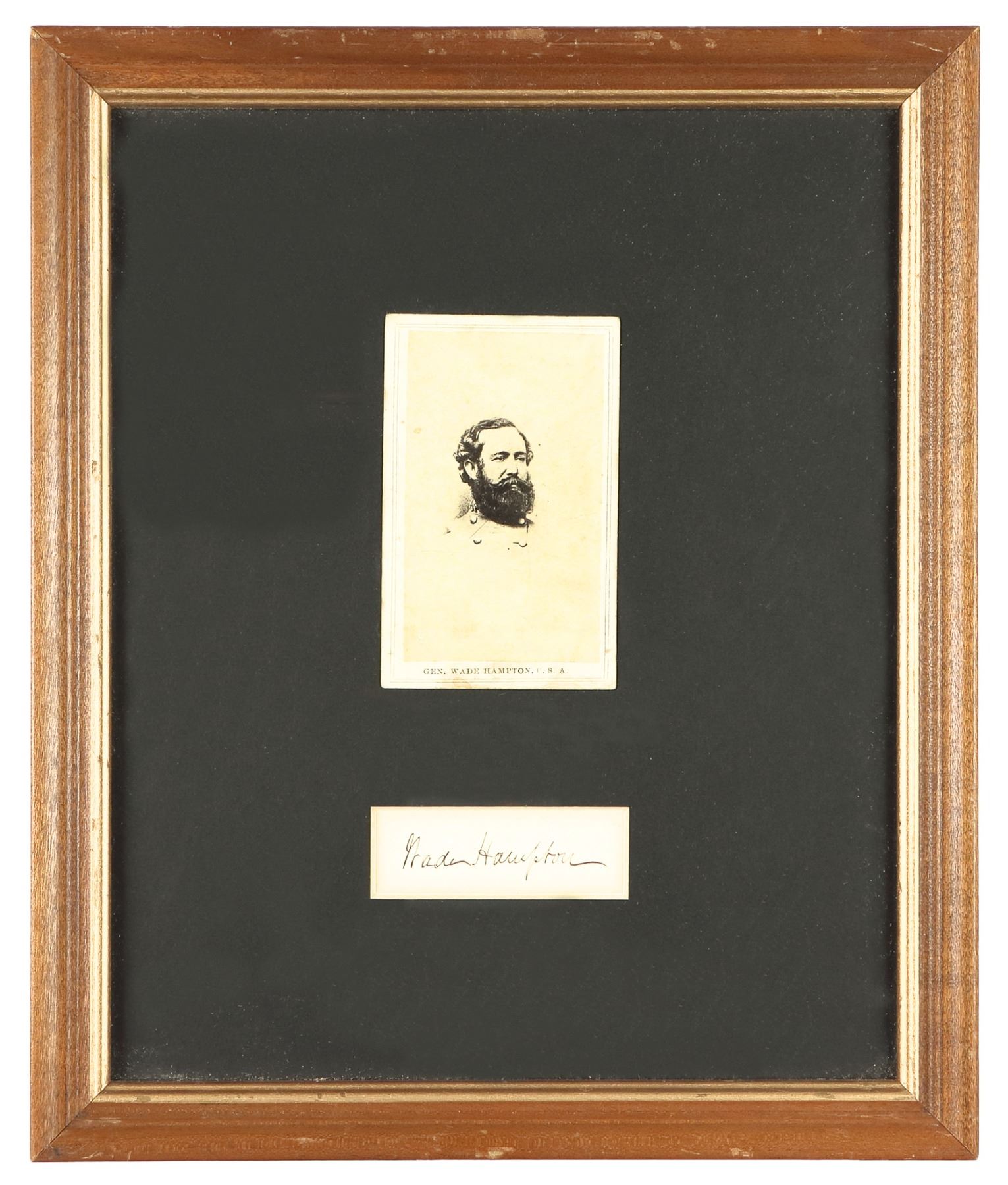 Confederate General Wade Hampton Cut Autograph,