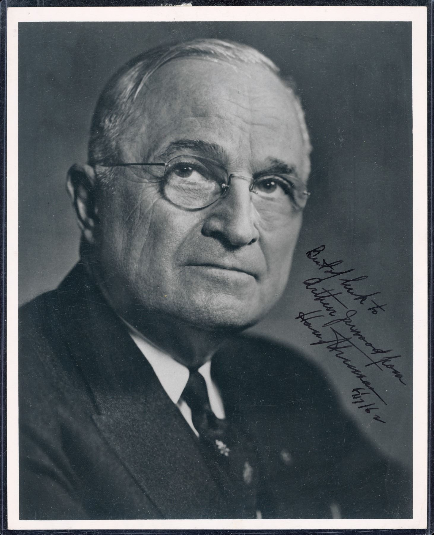 1962 President Harry Truman Signed Photo,