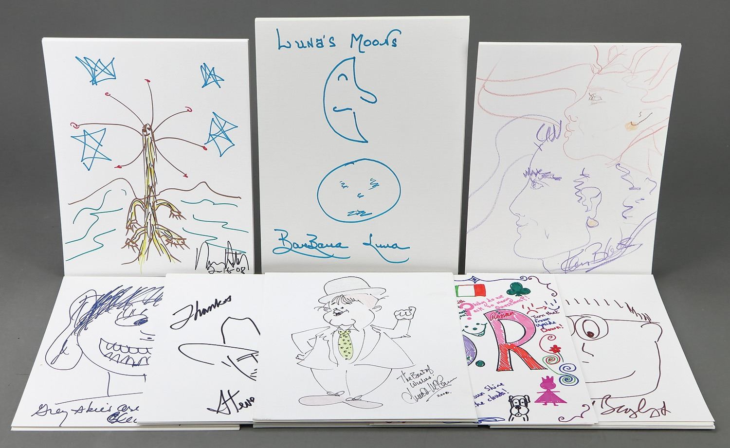 Collection of 50 Celebrity Artist Signatures,