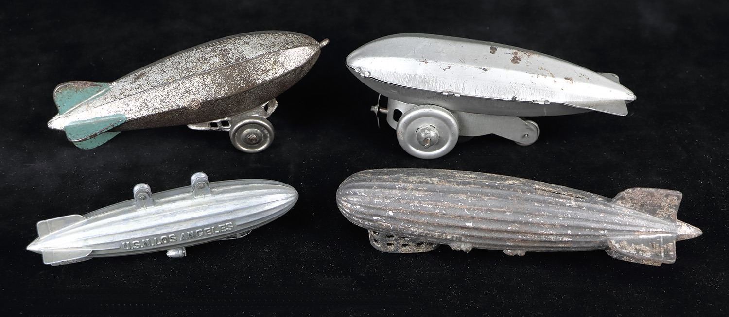 Collection of Zeppelin and Airship Toys: Tootsie Toys, Cast Iron Graf ...