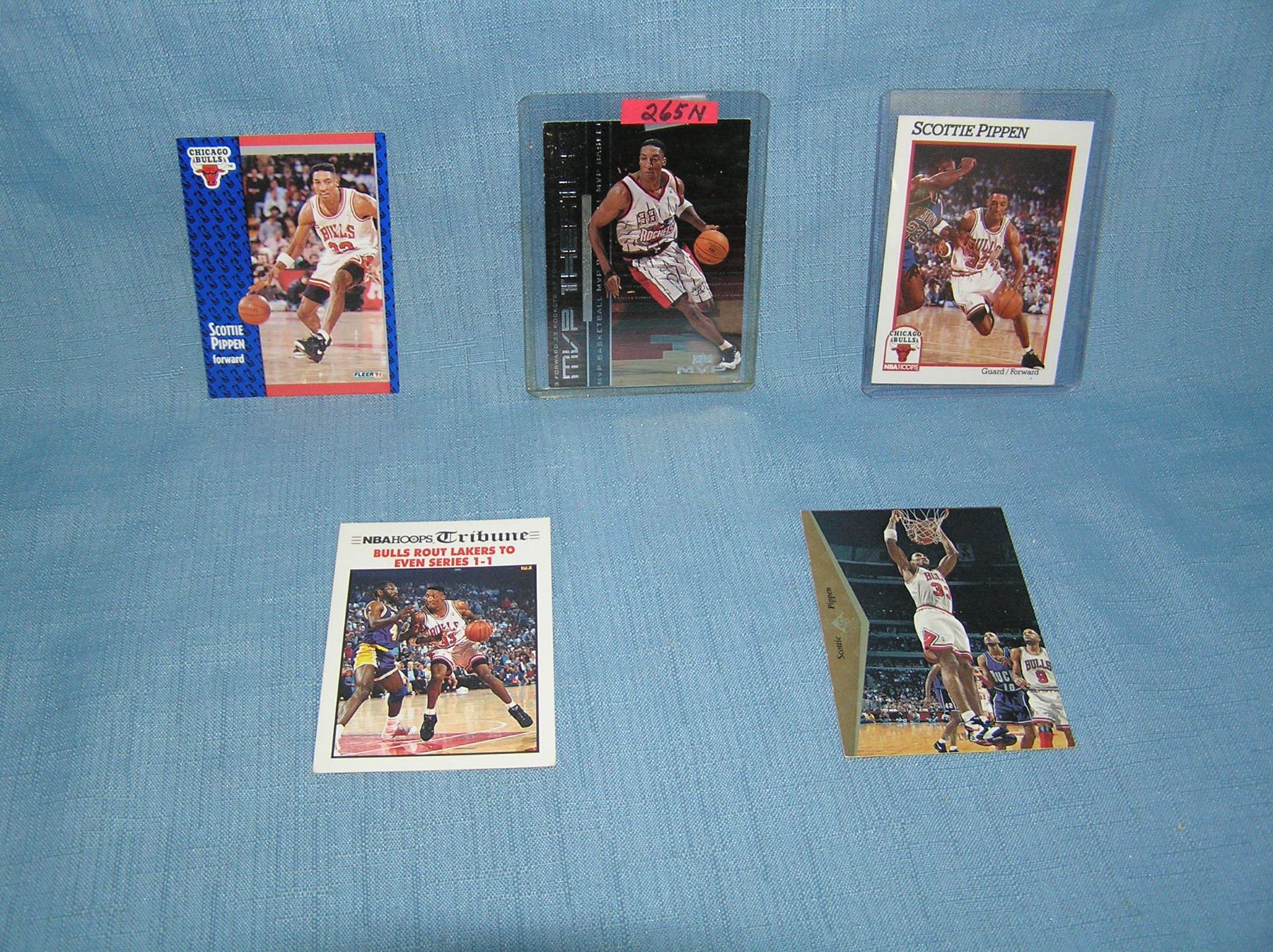 Collection of vintage Scottie Pippen all star basketball cards