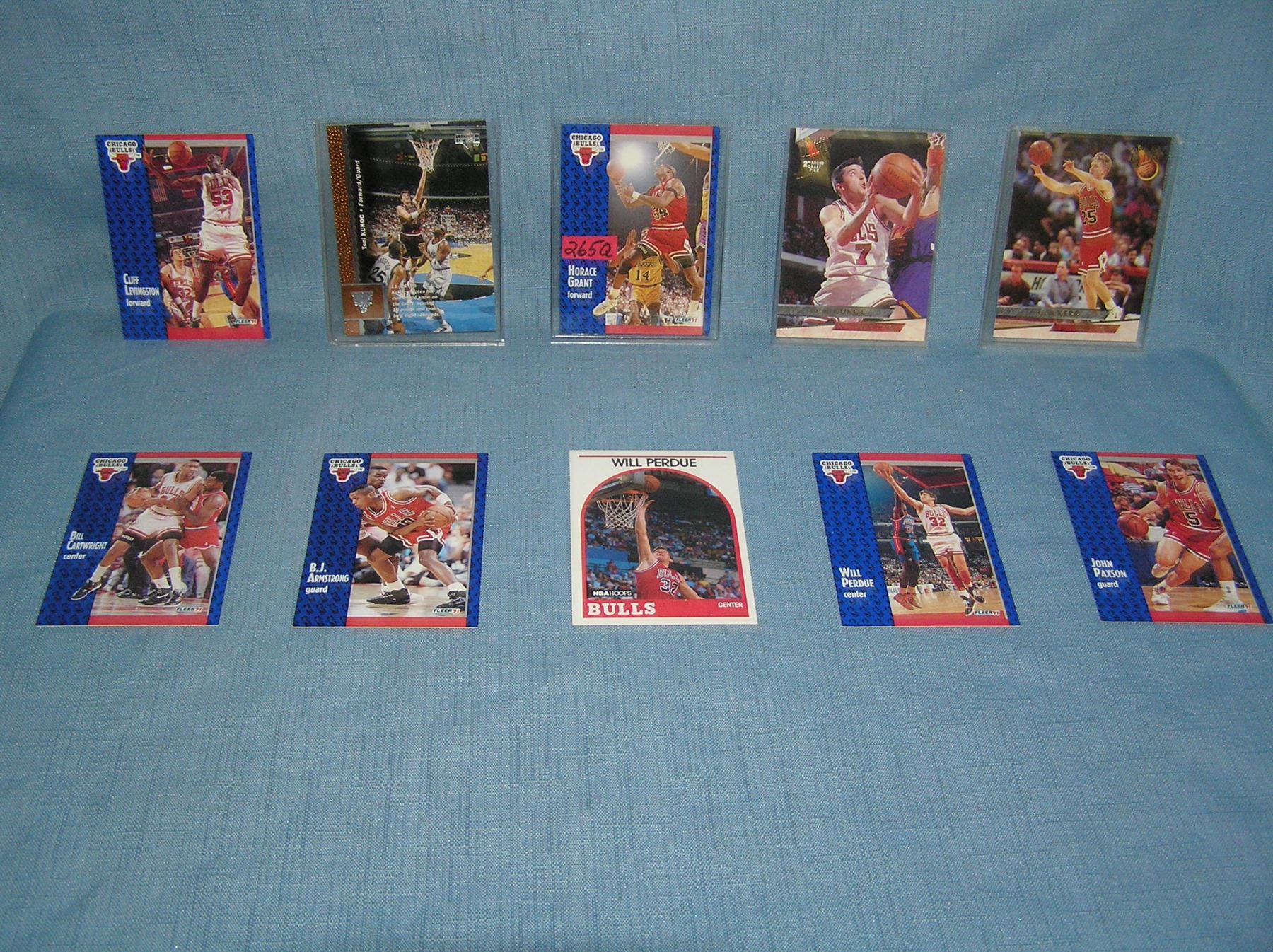 Collection of vintage Chicago Bulls basketball cards