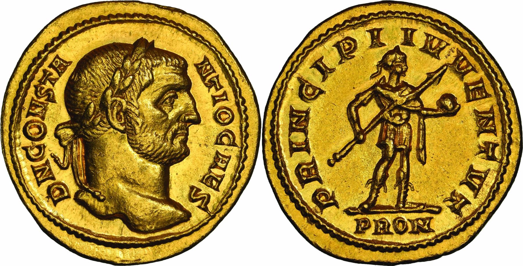 Constantius I, César 293-305 Aureus, Rome, 294, AU 5.38 g. Avers : D N ...