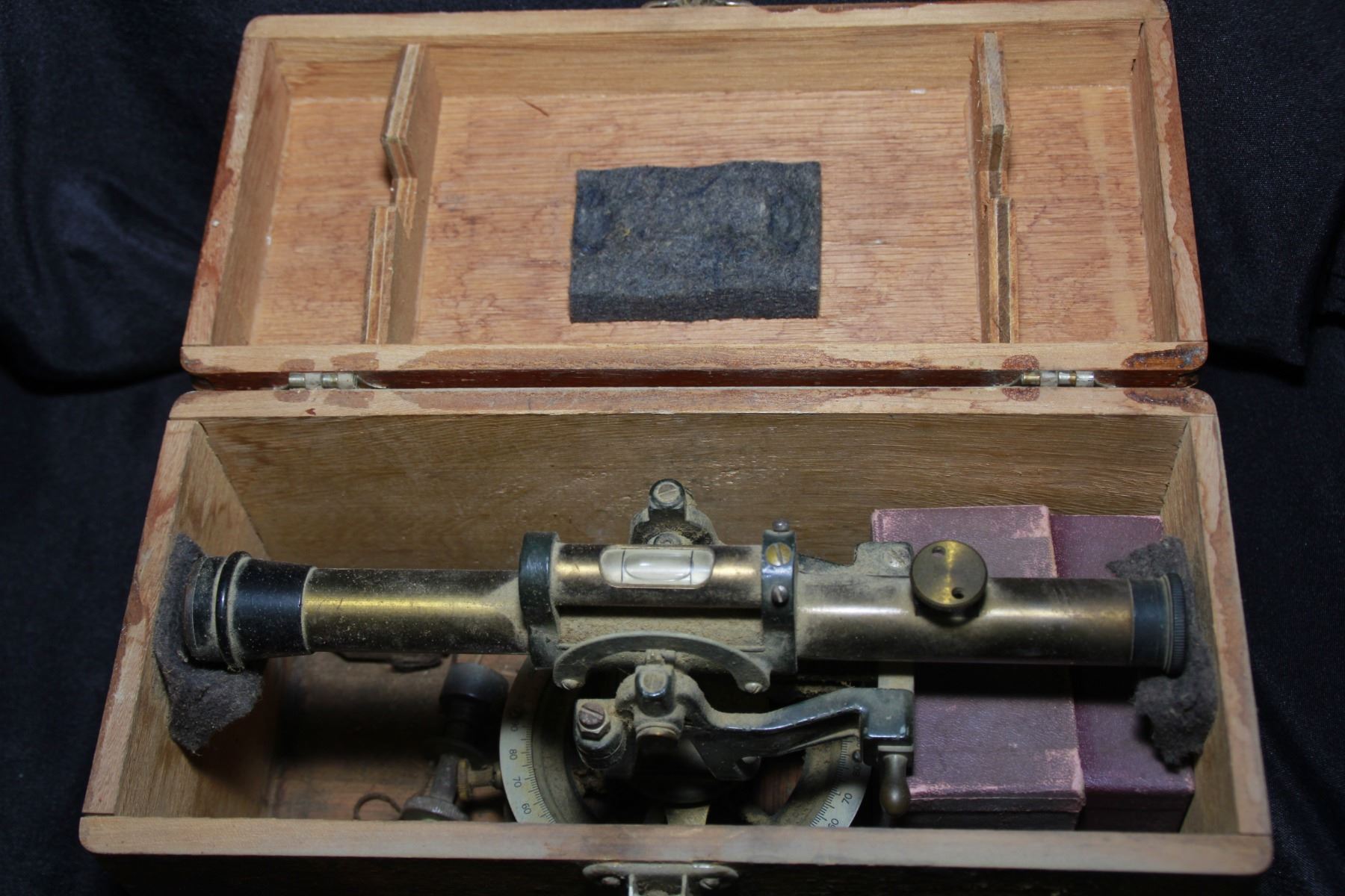 Antique, Craftsman, brass transit with tripod