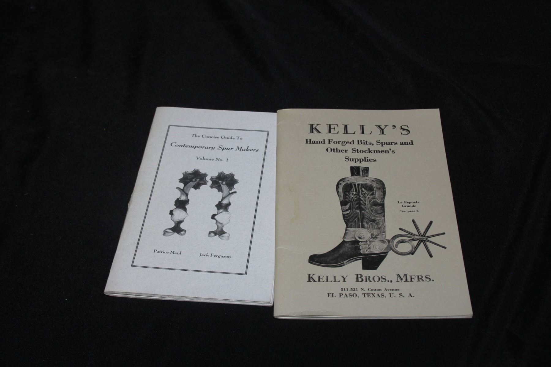 2 paperback pamphlets/books: Titles in pictures. Contents: Kelly spurs ...
