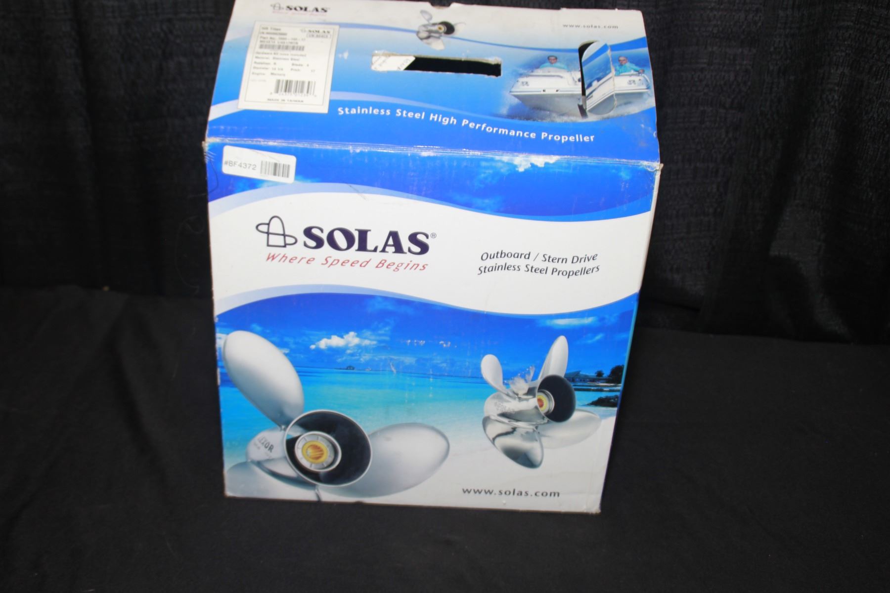 Solas HR Titan, 4-blade, stainless boat propeller - Test Site