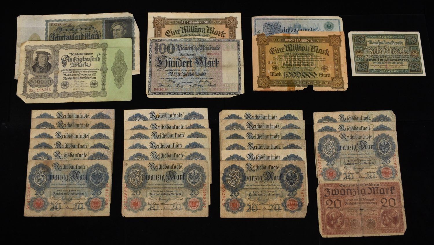 GERMAN NOTES PRE AND POST INFLATION