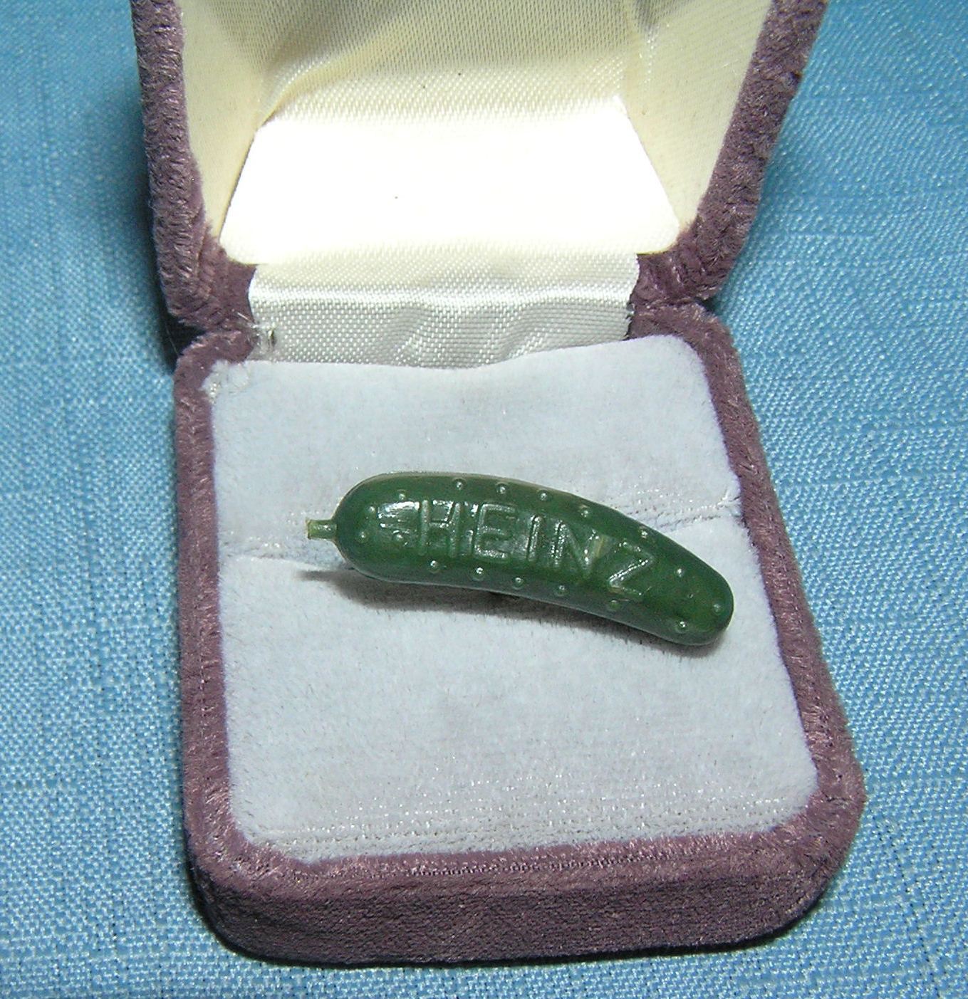 Heinz souvenir pickle pin from the 1939 World's Fair