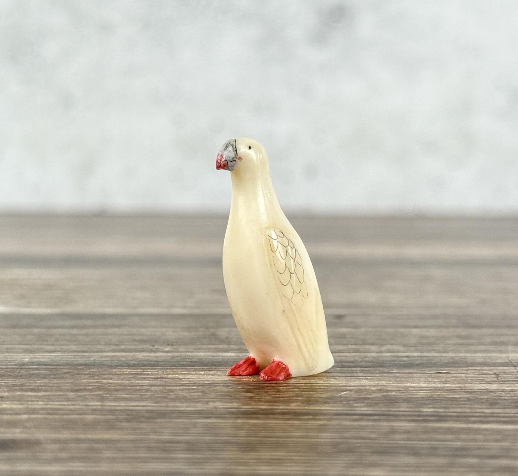 Alaskan Inuit Eskimo Carved Puffin