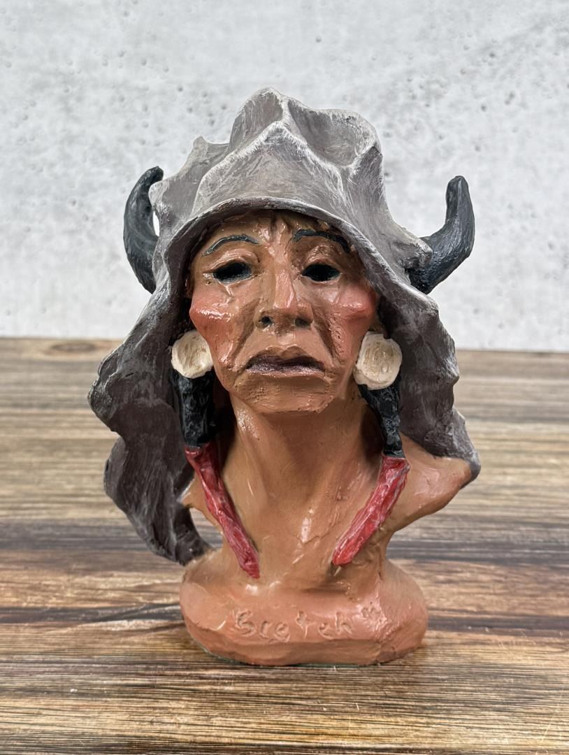 Gordon Monroe Native American Indian Plaster Model