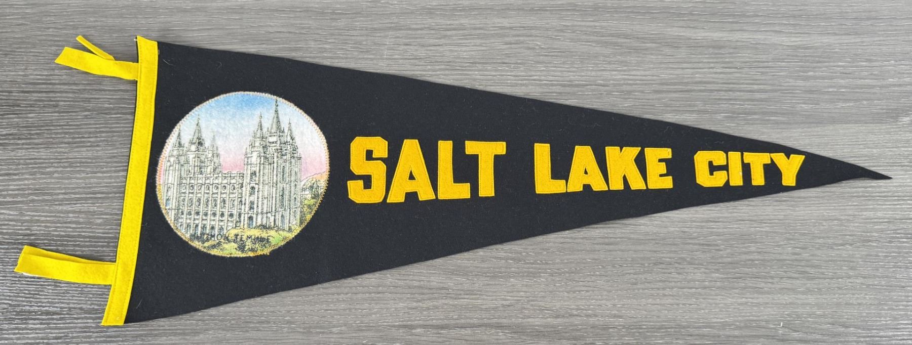 Salt Lake City Utah Souvenir Felt Pennant