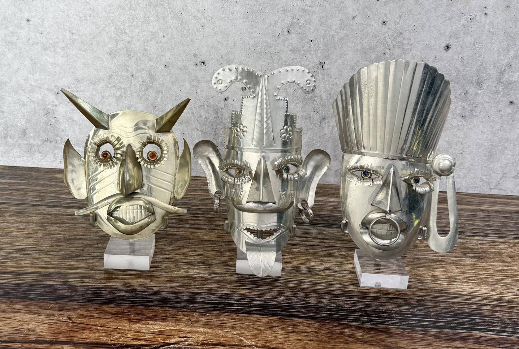 Mexican Folk Art Metal Masks