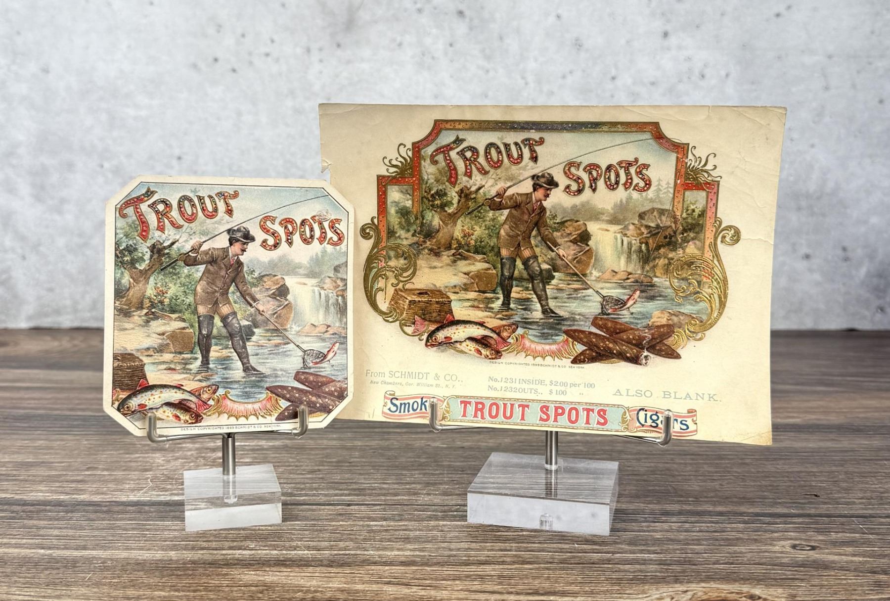 Trout Spots Cigar Box Labels