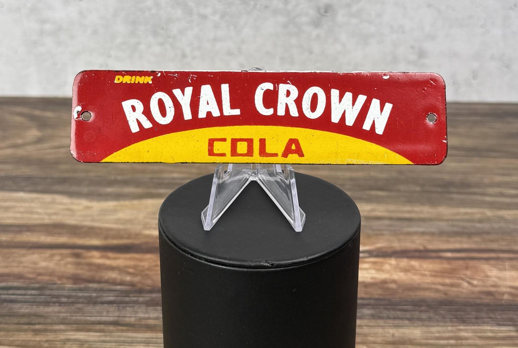 Royal Crown Porcelain Door Push Sign