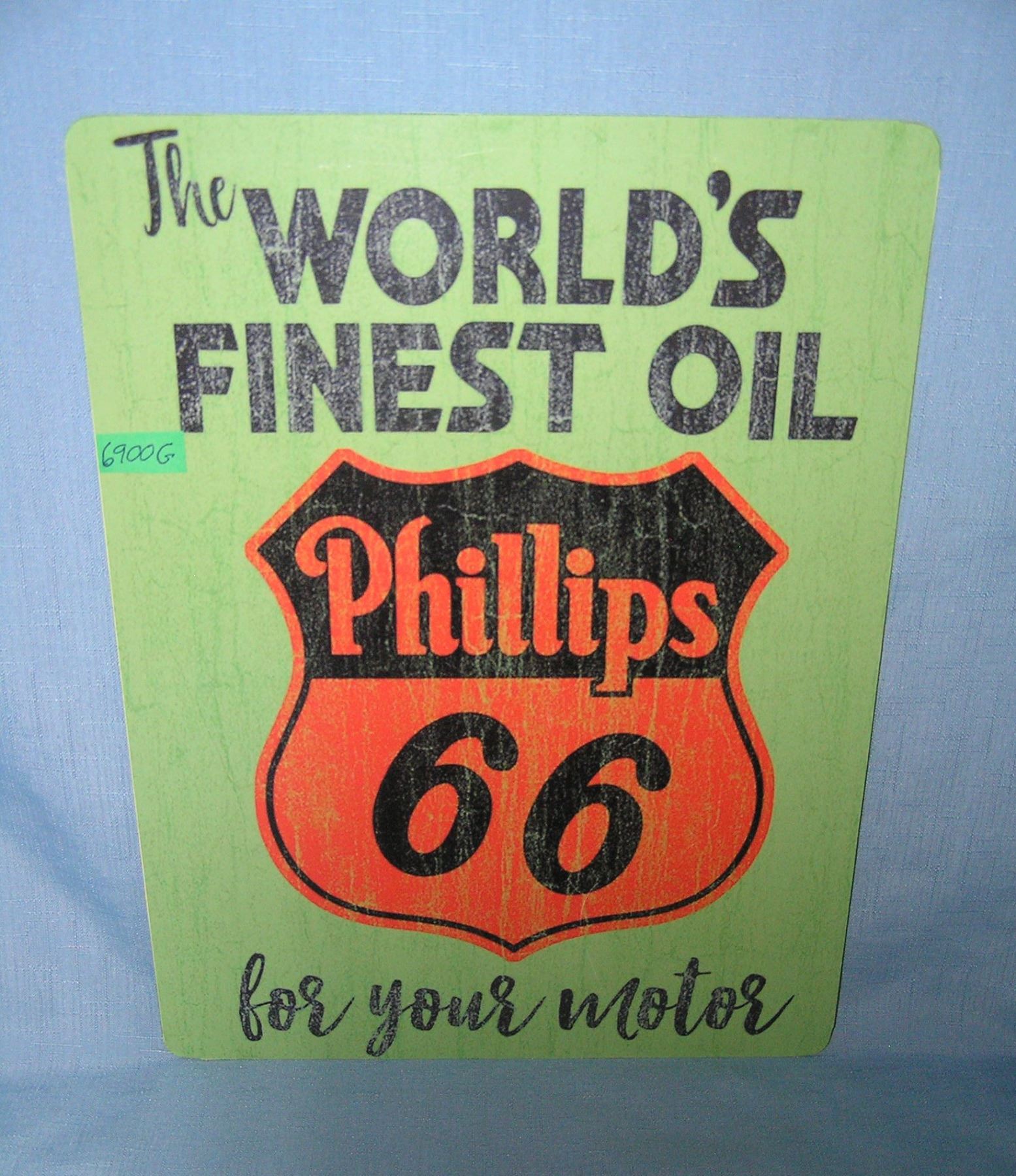 Phillips 66 the worlds finest oil retro style advertising sign