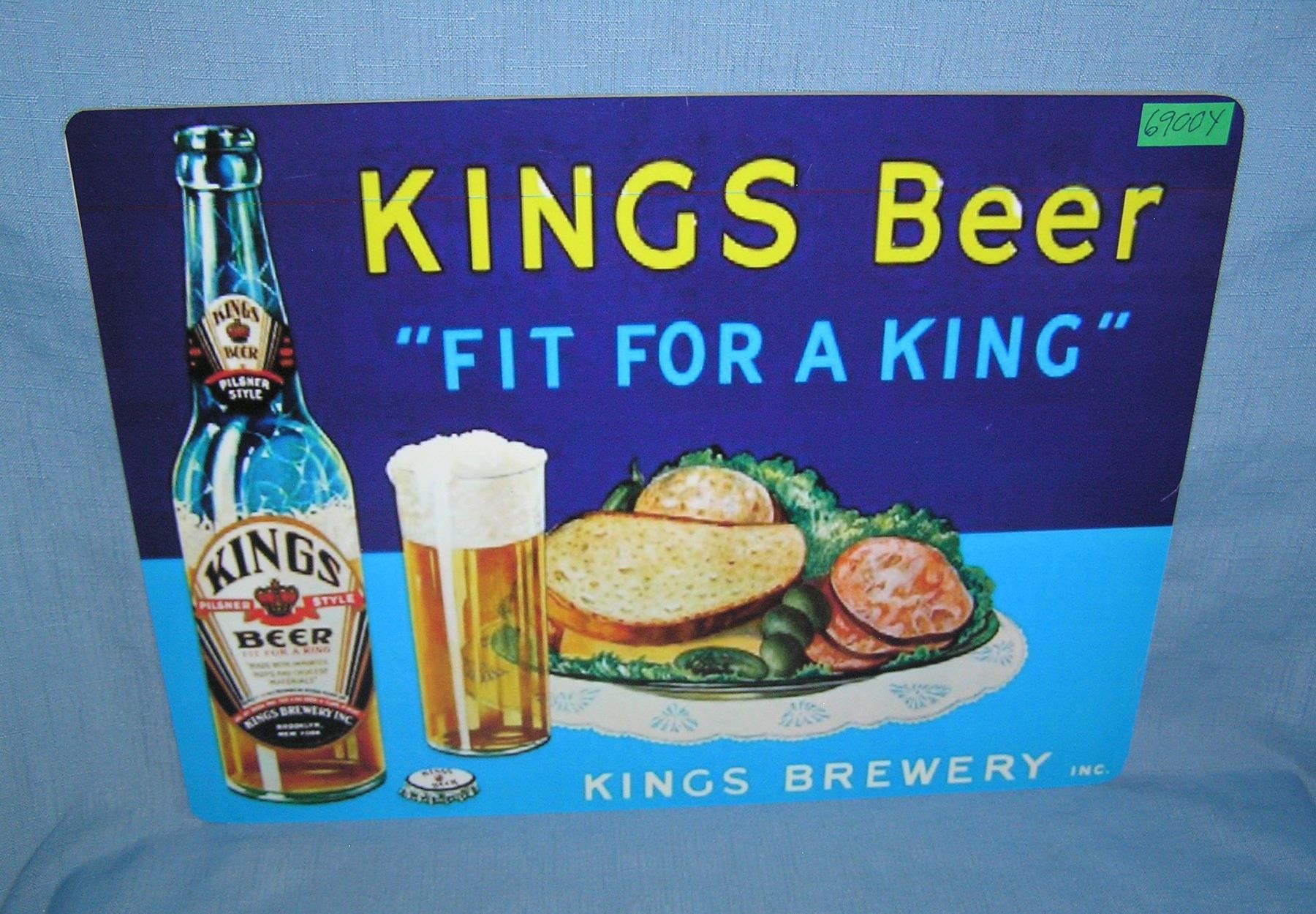 Kings Beer fit for a King retro style advertising sign