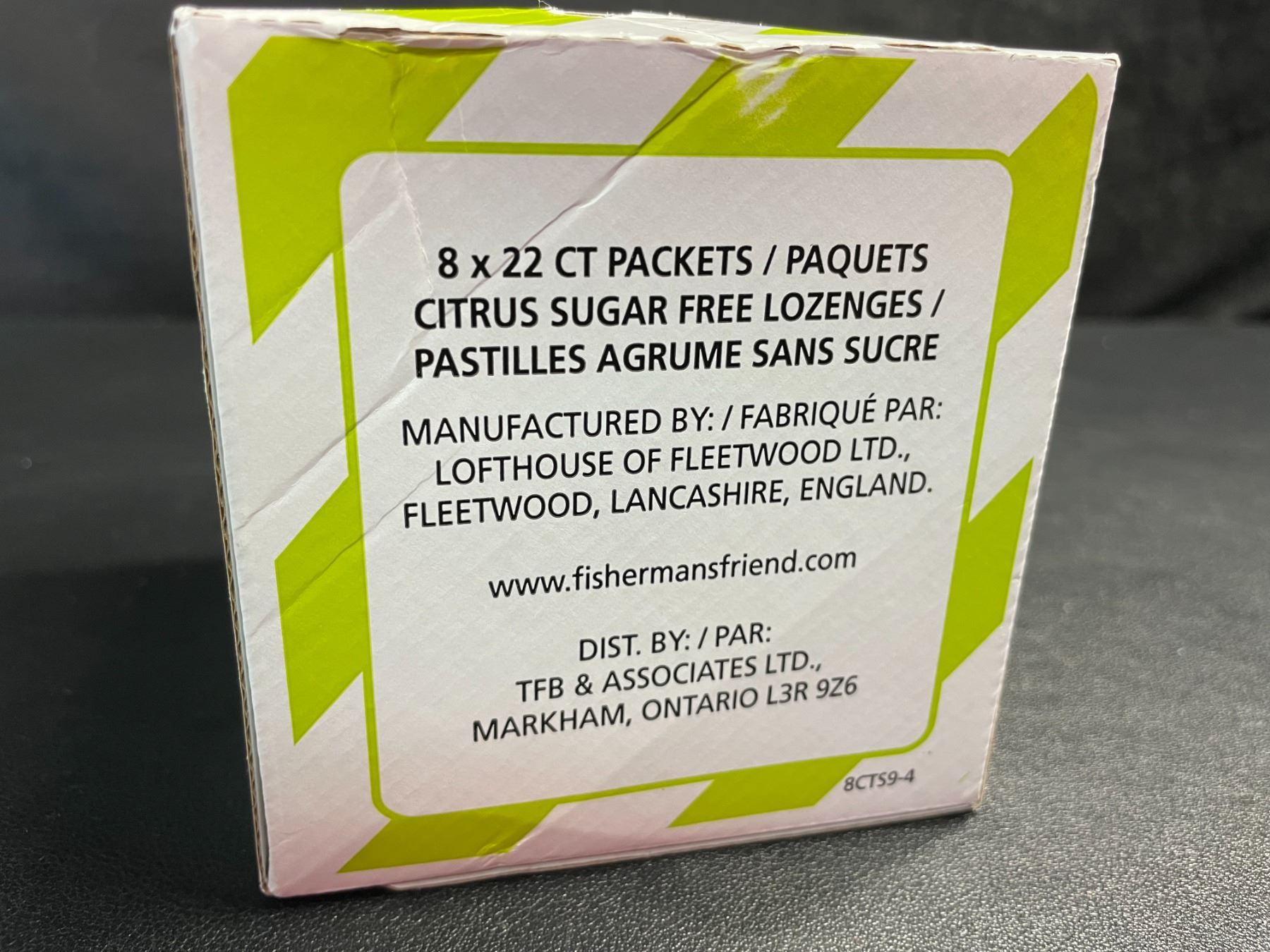 1 Box of Fisherman's Friend Sugar-Free Citrus Throat Lozenges - 8 Packs ...