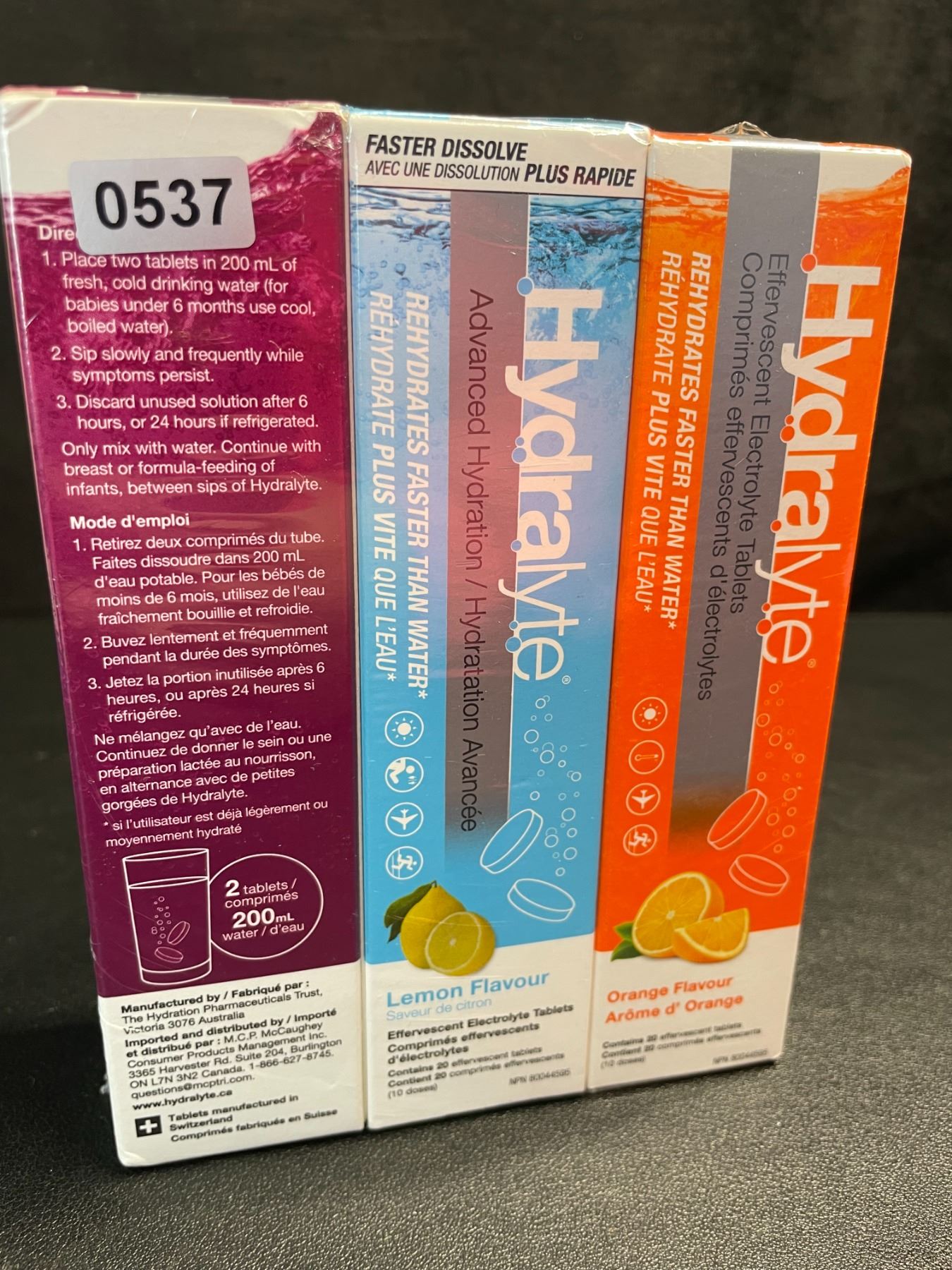 Hydralyte Variety 3-Pack Electrolyte Tablets for Dehydration (Berry ...
