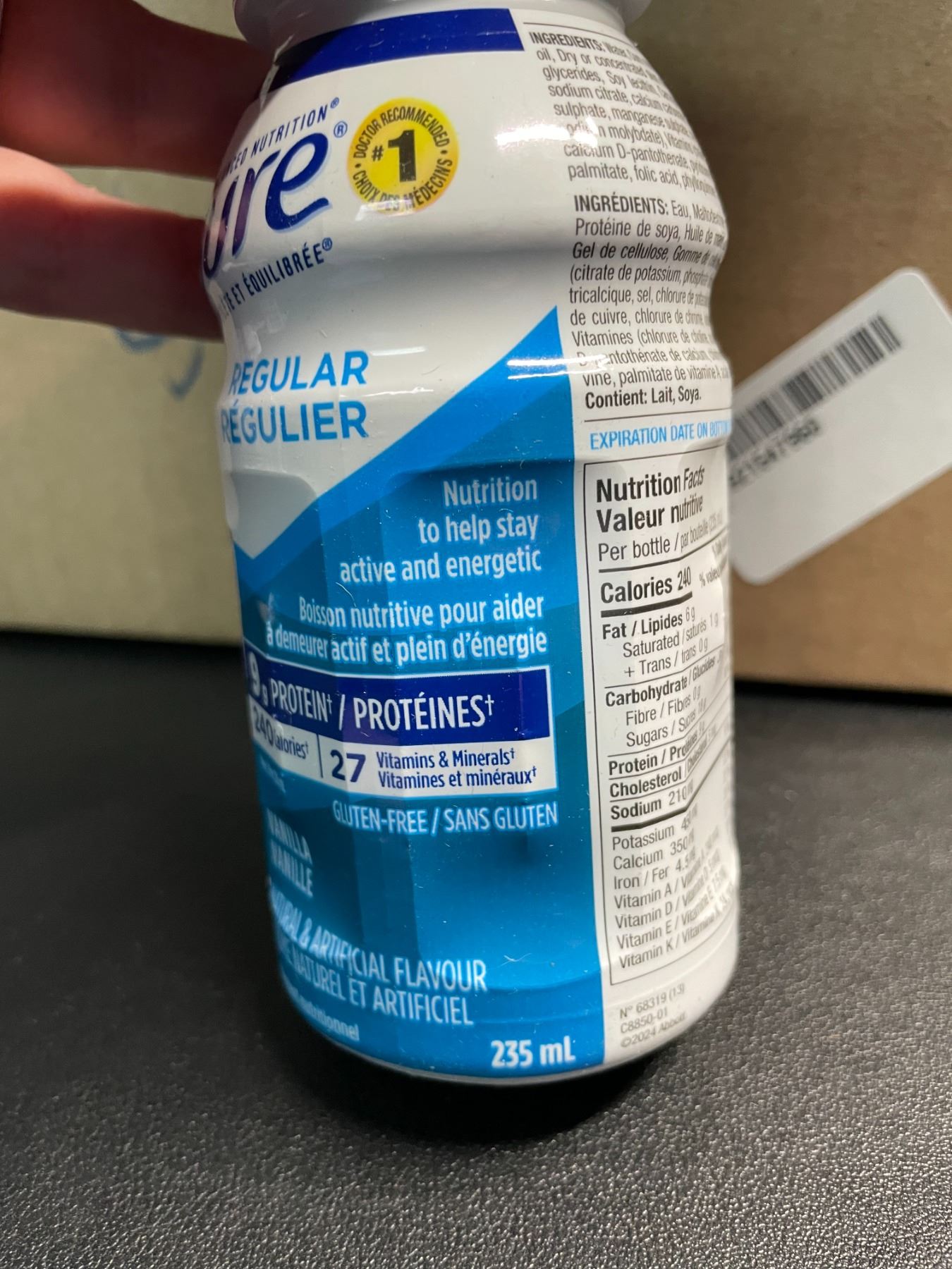 24 Bottles of Ensure Regular Vanilla Nutritional Supplement Drinks ...