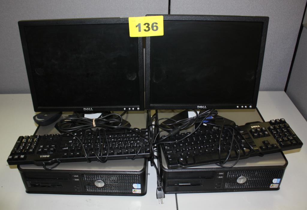 2 Complete Dell Optiplex Desk Top Computer