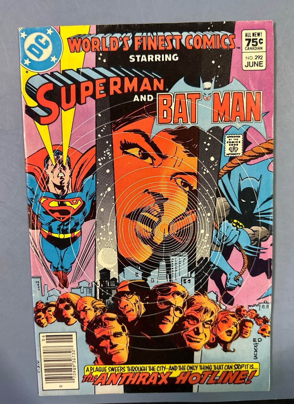 World's Finest Comics #292 (DC, 1983) Superman & Batman Anthrax Hotline