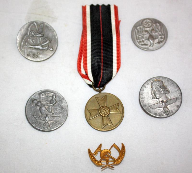 Old German Third Reich Nazi Medals and Pins
